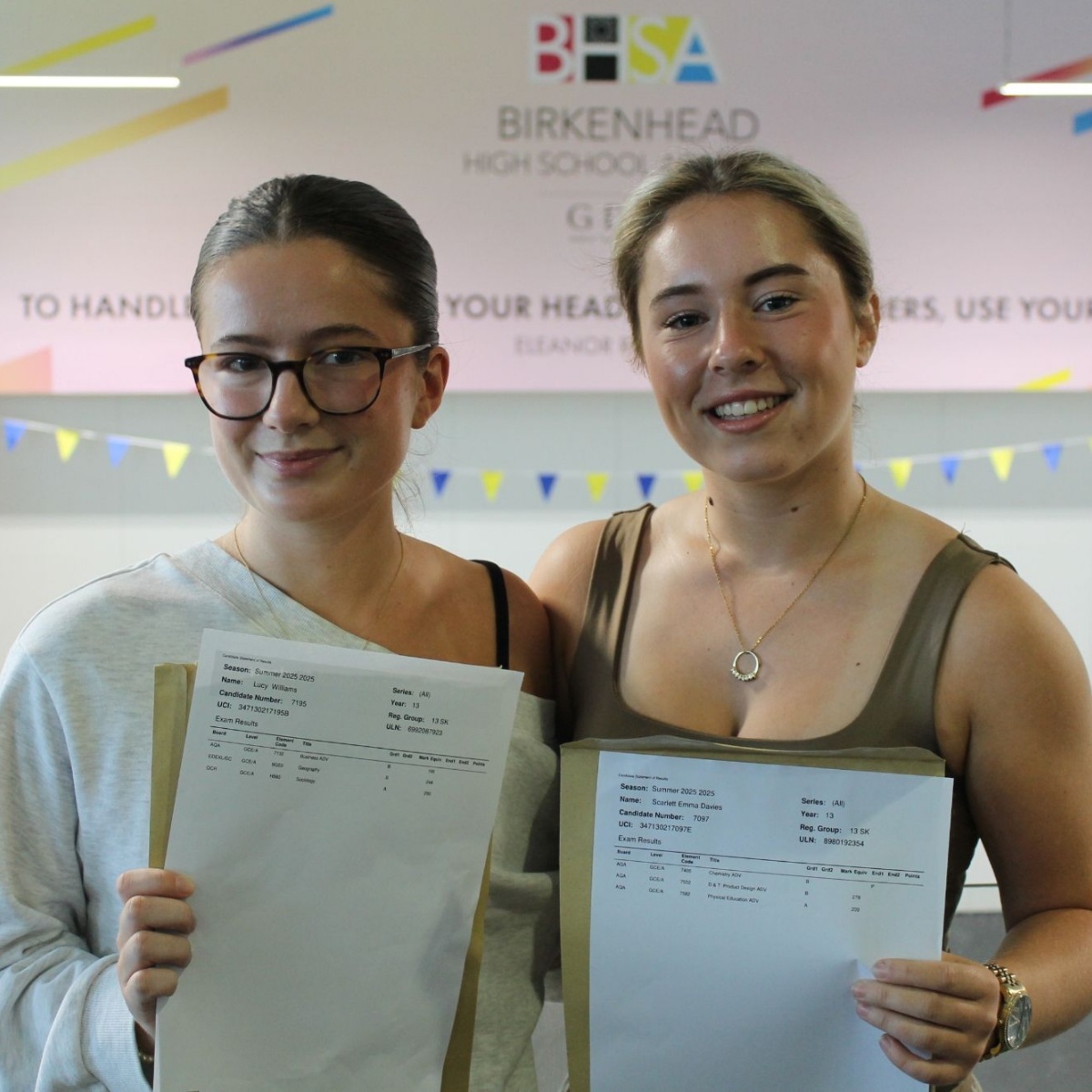 A Level and BTEC Results 2025 - Birkenhead High School Academy